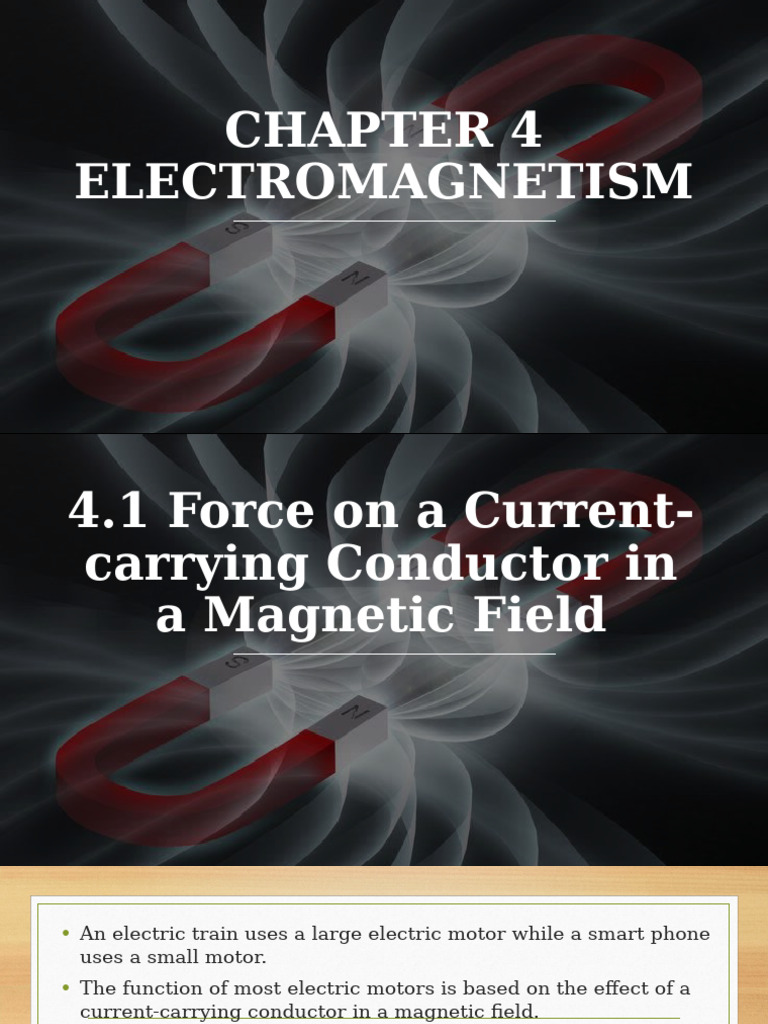Force on Conductors in Magnetic Fields | PDF | Electromagnetic ...