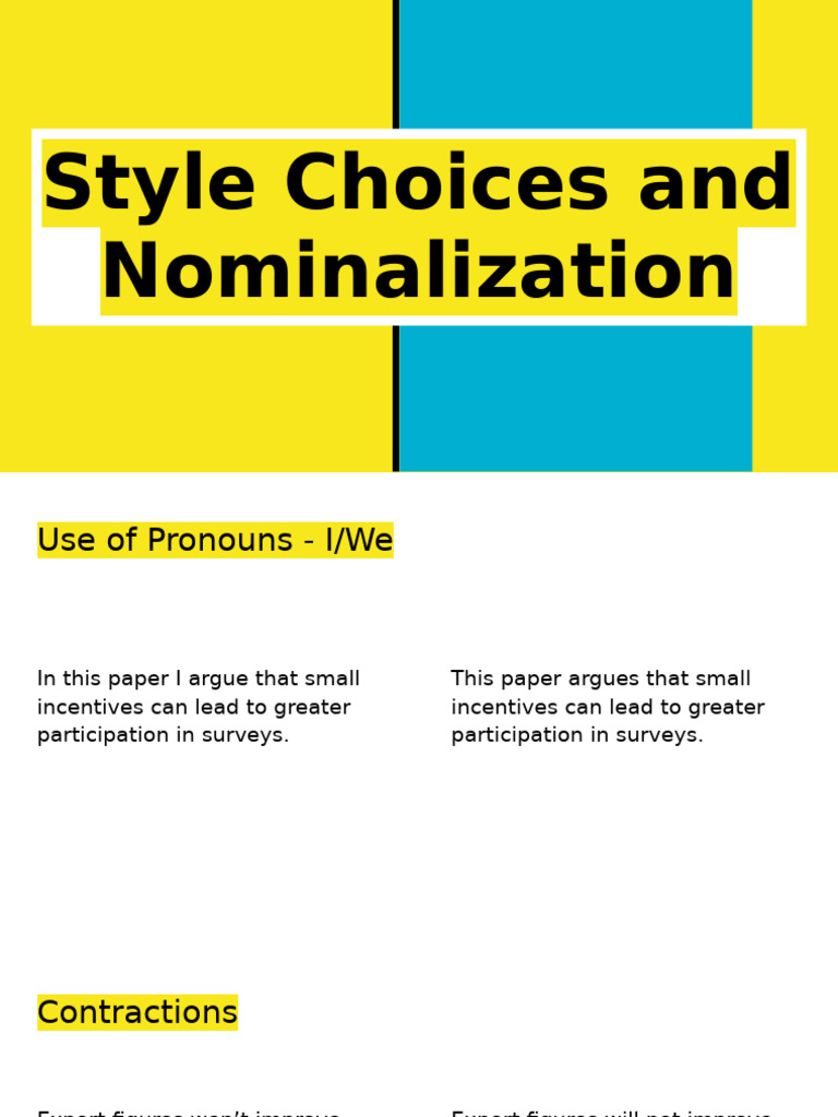 Academic Style Choices | PDF | English Language | Verb