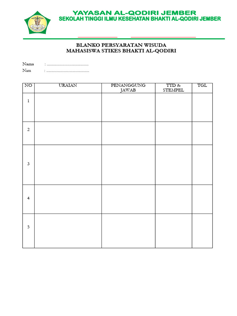 Blanko Wisuda 2025 | PDF