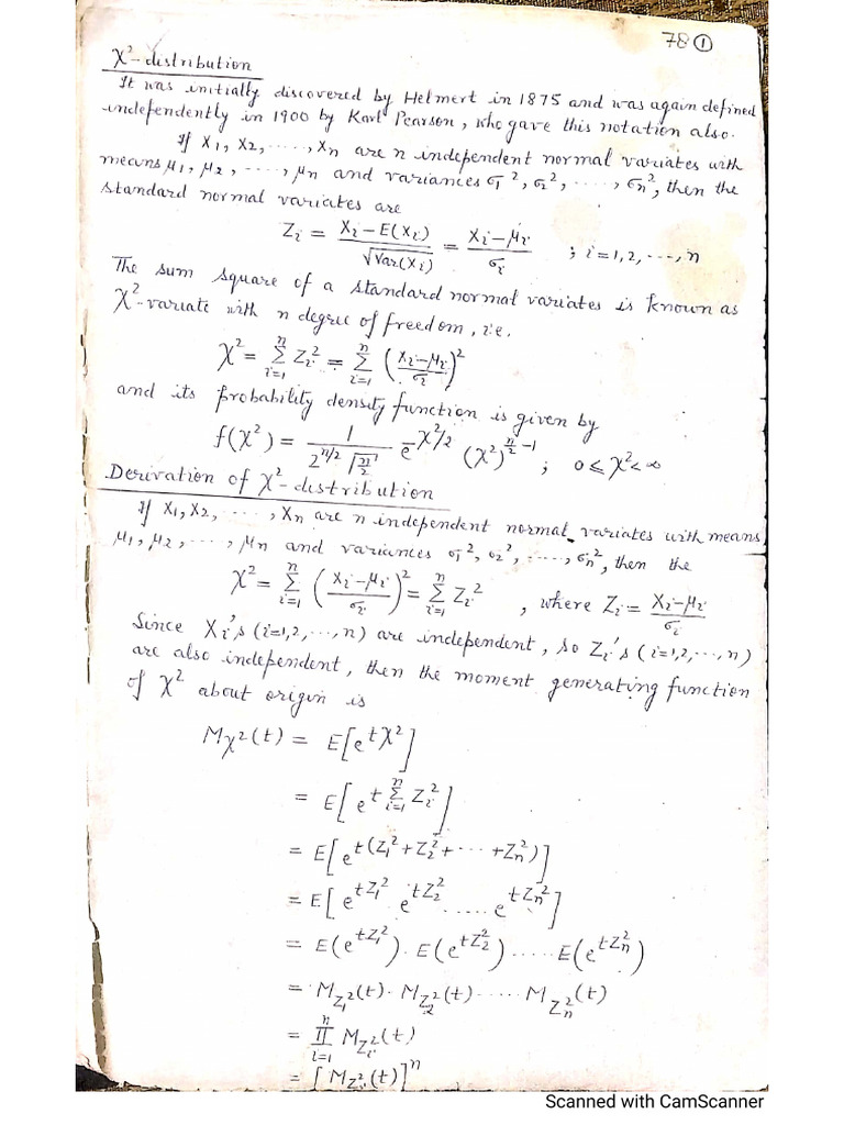 Chi Square Distribution | PDF
