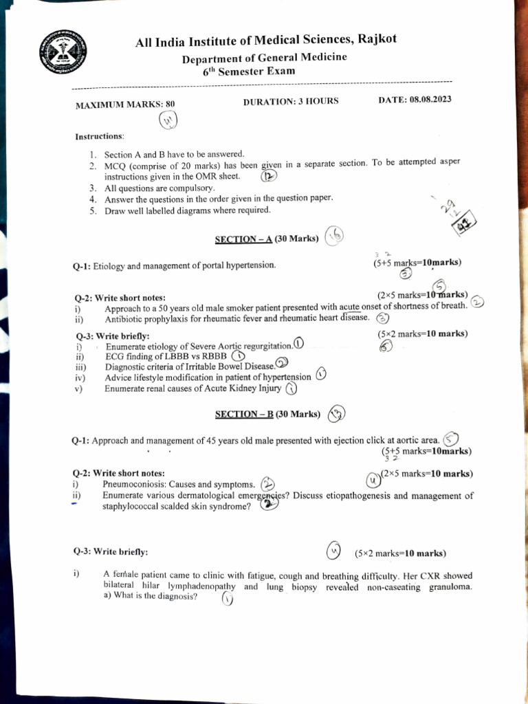 Medicine Papers Batch 2020 | PDF
