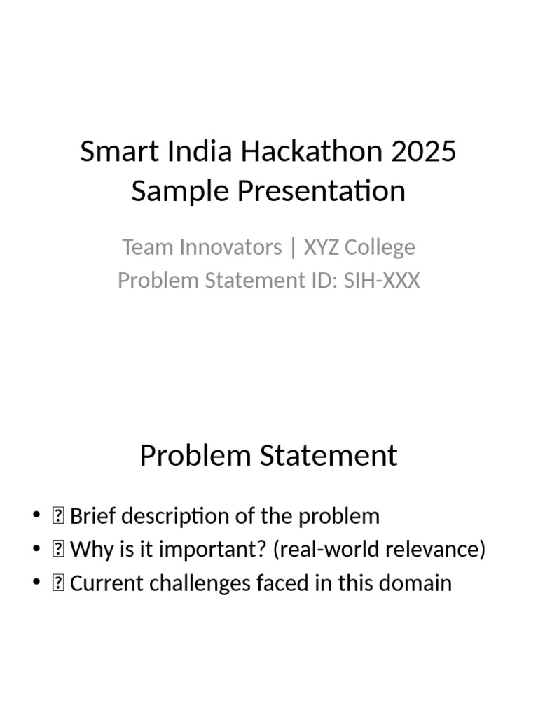 Sih 2025 Sample | PDF