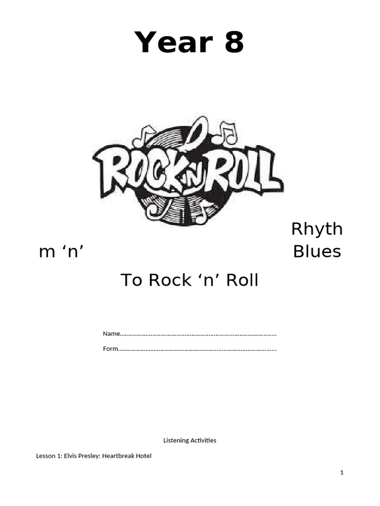 Year 8 Music: Blues to Rock 'n' Roll Guide | PDF | Drum Kit | Rock And Roll