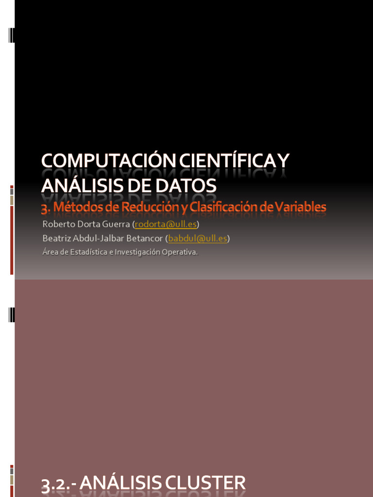 Curso Análisis Multivariante (Análisis Cluster) | PDF | Estadísticas | Diferencia