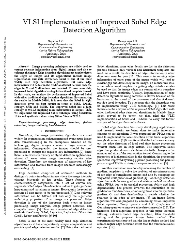 Sobel Edge Detection Paper 1 | PDF | Signal Processing | Vision