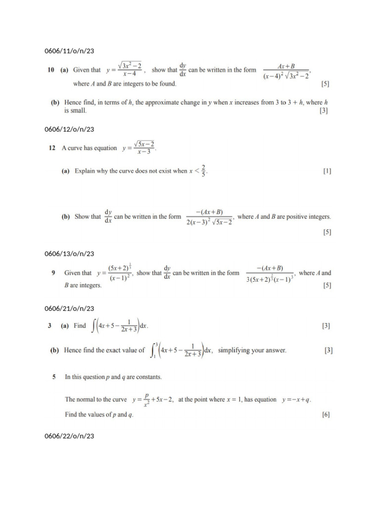 Add Math Diff Int | PDF