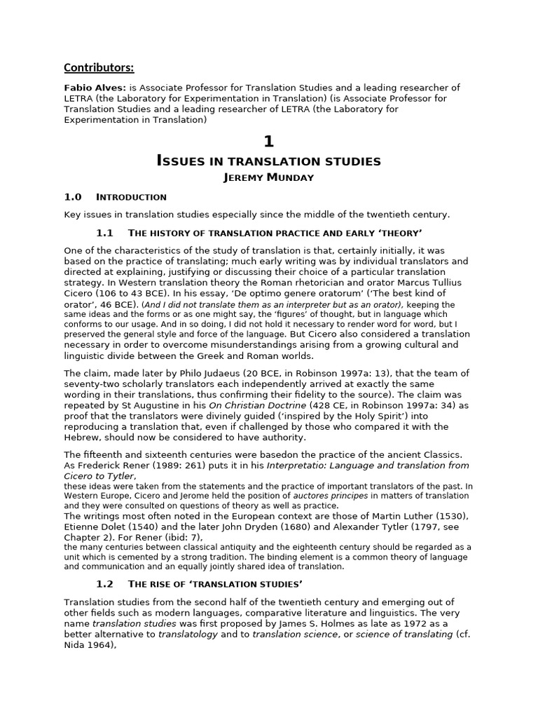 Key Issues in Translation Studies | PDF | Translations | Linguistics