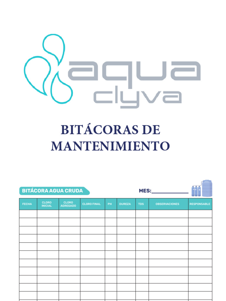 Bitácoras de Mantenimiento y Limpieza | PDF | Ingeniería Ambiental ...