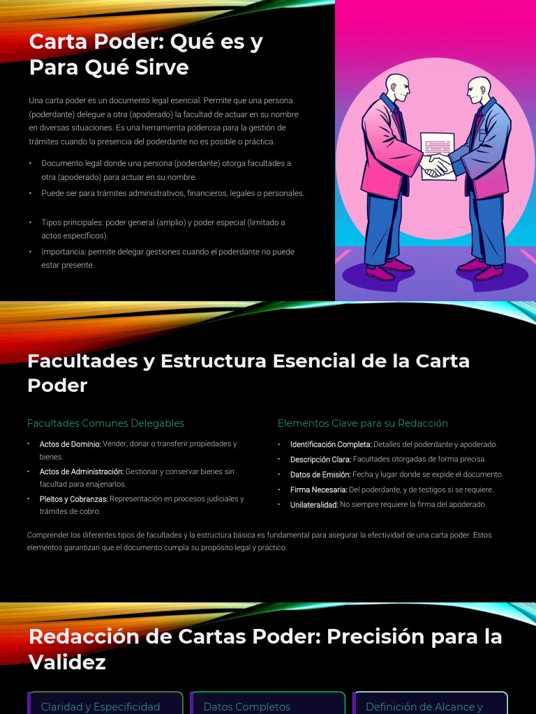Guía Completa sobre Carta Poder | PDF