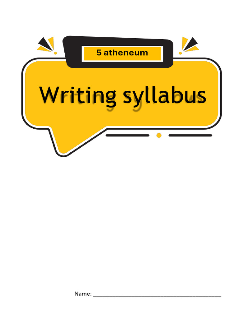 Essay Writing Syllabus Guide | PDF | Essays | Argument