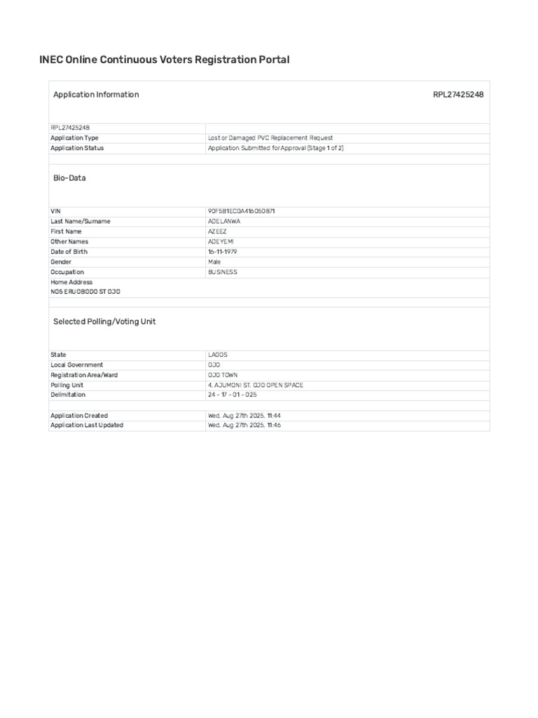 View Application | PDF