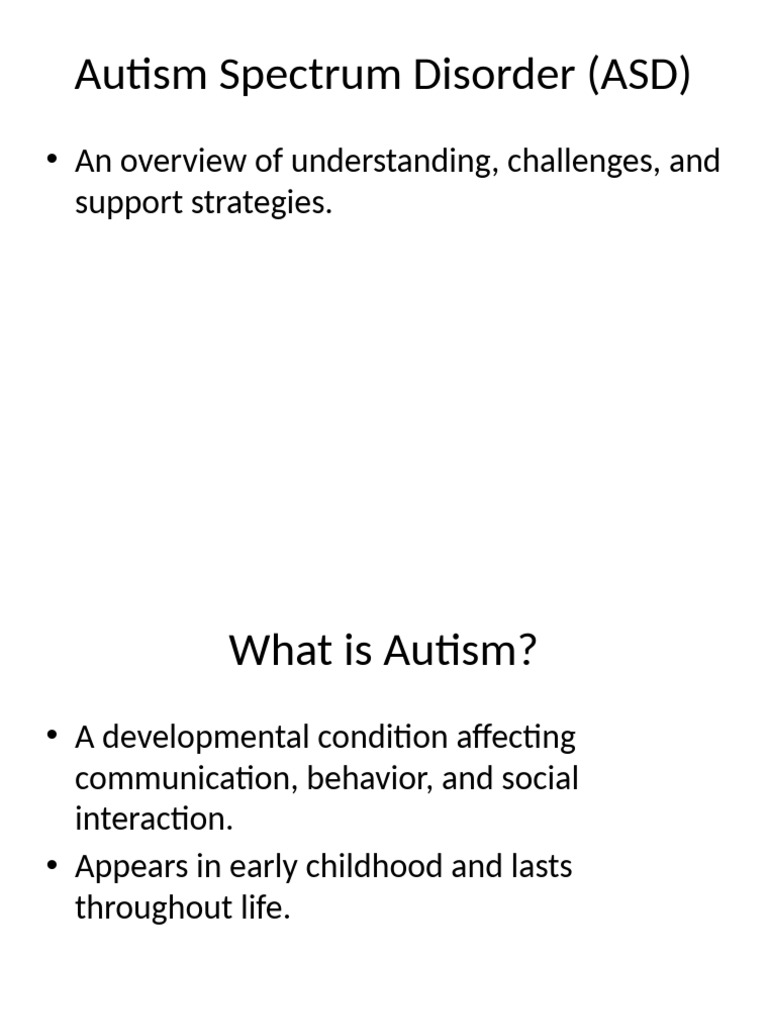 Understanding Autism Spectrum Disorder | PDF