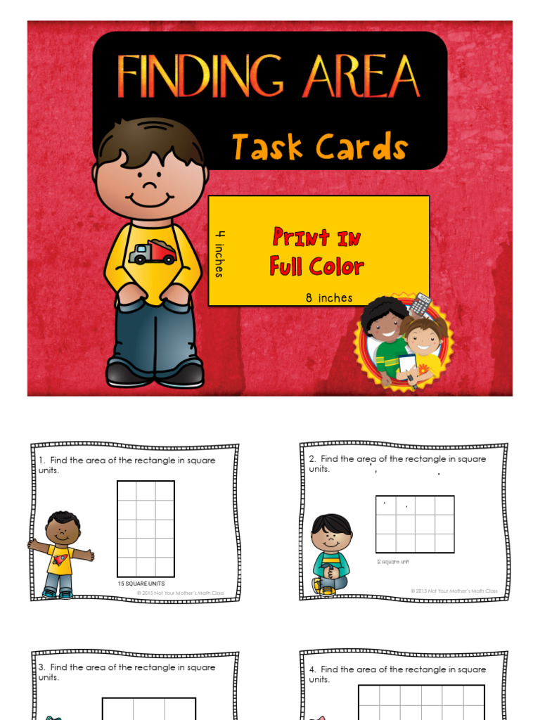 Orlin Turcios Meza - Finding Area Task Cards | PDF | Area | Yard