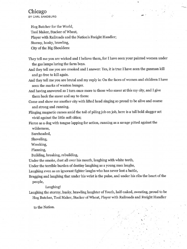 Chicago Poem | PDF