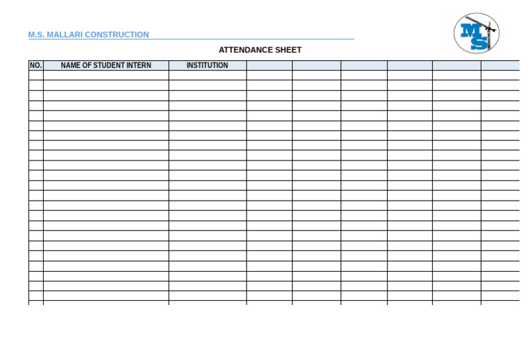 MSM Attendance Sheet | PDF