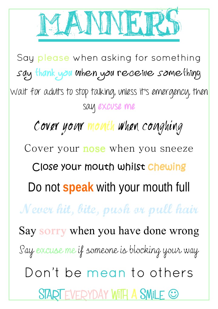 List of Manners | PDF