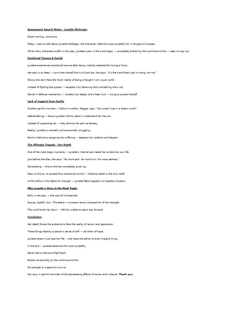 English Speech Notes | PDF