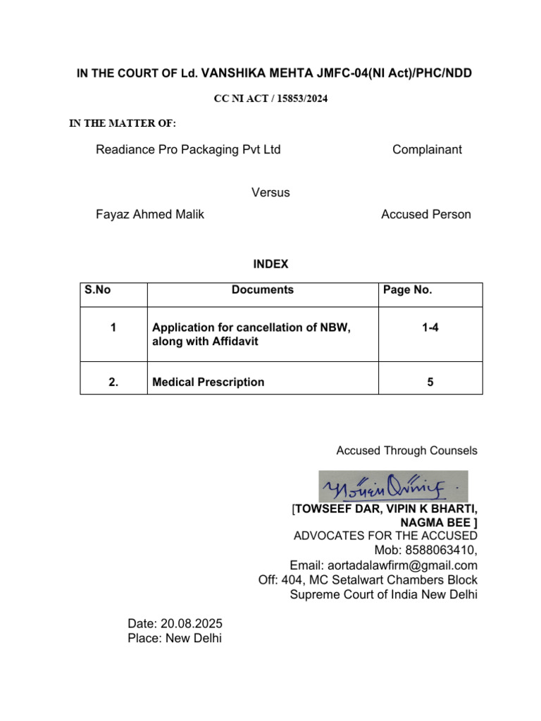 Application For Cancellation | PDF