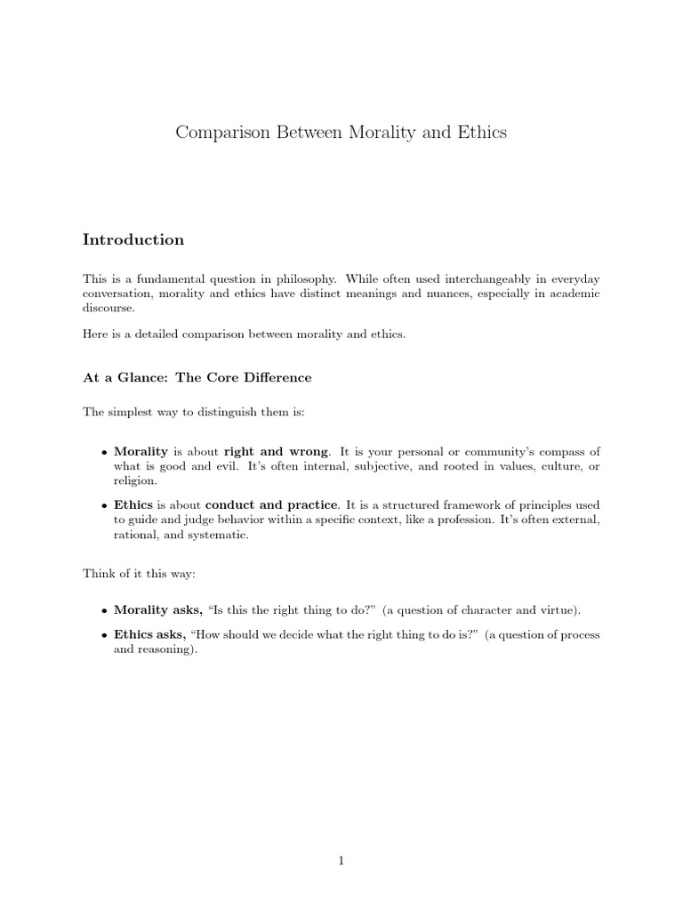 Ethics Morality Notes | PDF | Morality | Social Psychology