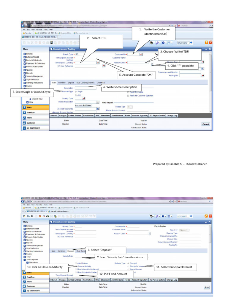 Time Deposit Flex Manual | PDF