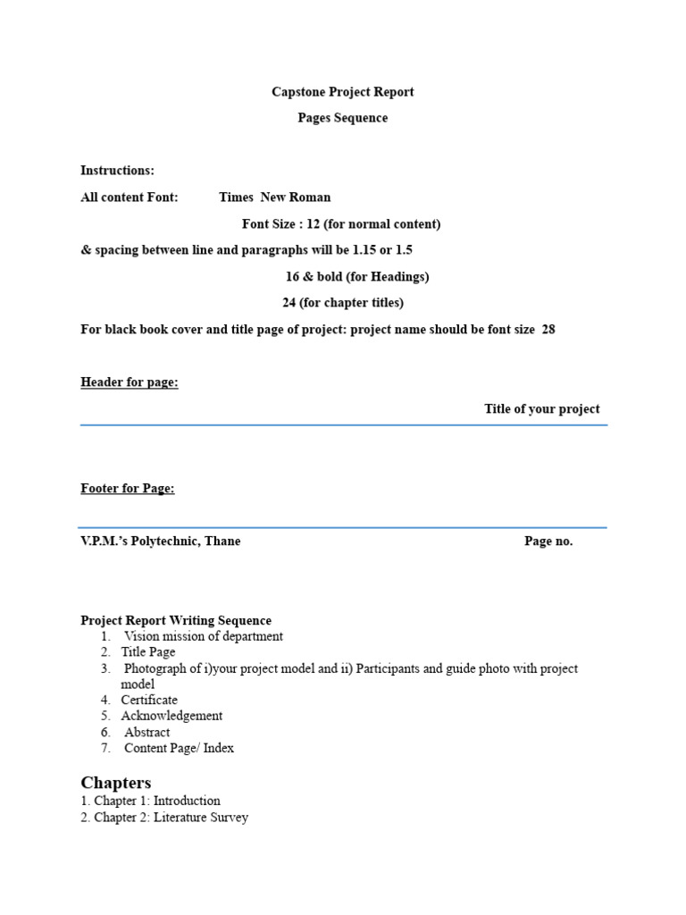 Capstone Pages Sequence | PDF