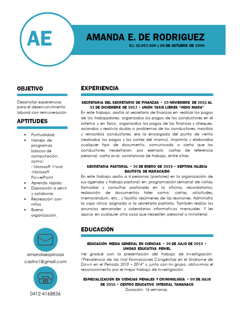 Curriculum Amanda MODIF | PDF