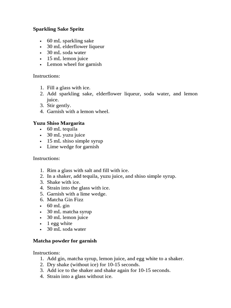 Sparkling Sake Spritz | PDF