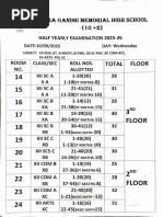 Students Seating Arrangement 2025 | PDF