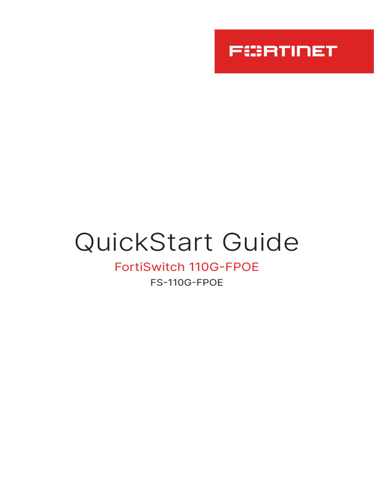Quickstart Guide: Fortiswitch 110G-Fpoe | PDF | Command Line Interface ...