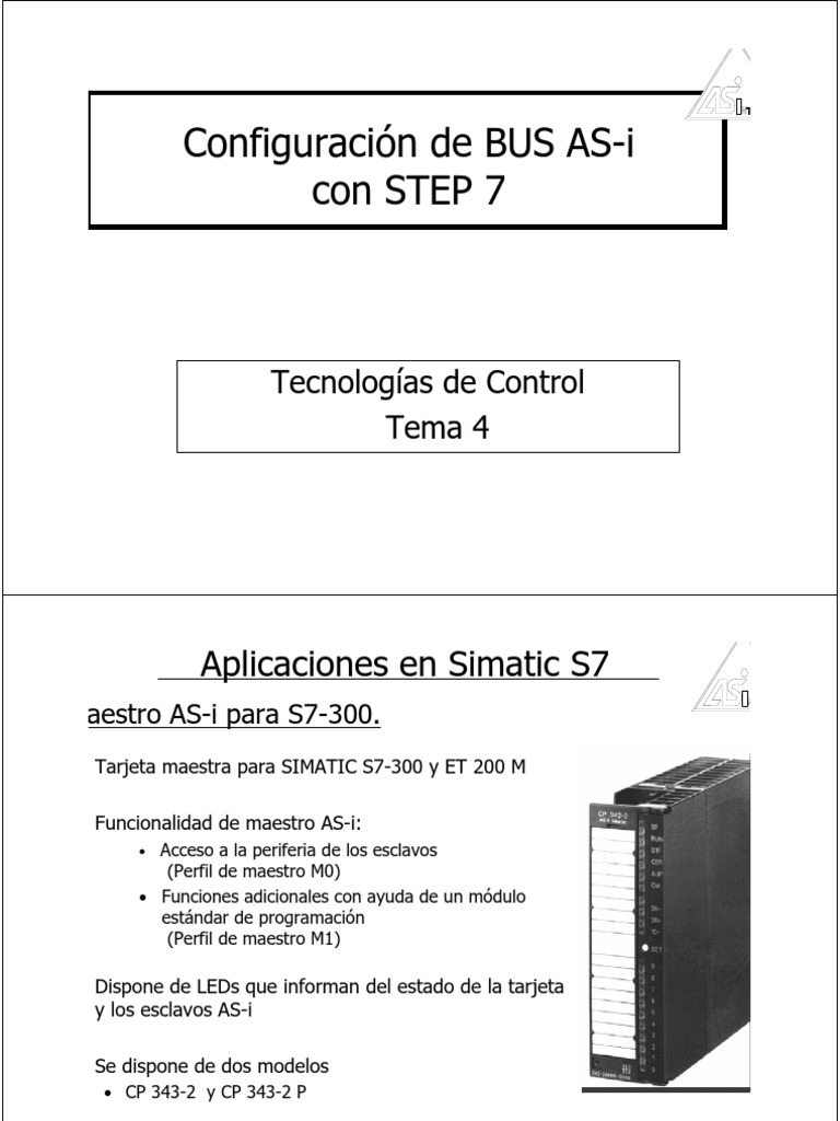 03 - Configuración Del Bus ASi | PDF | Unidad Central de procesamiento ...