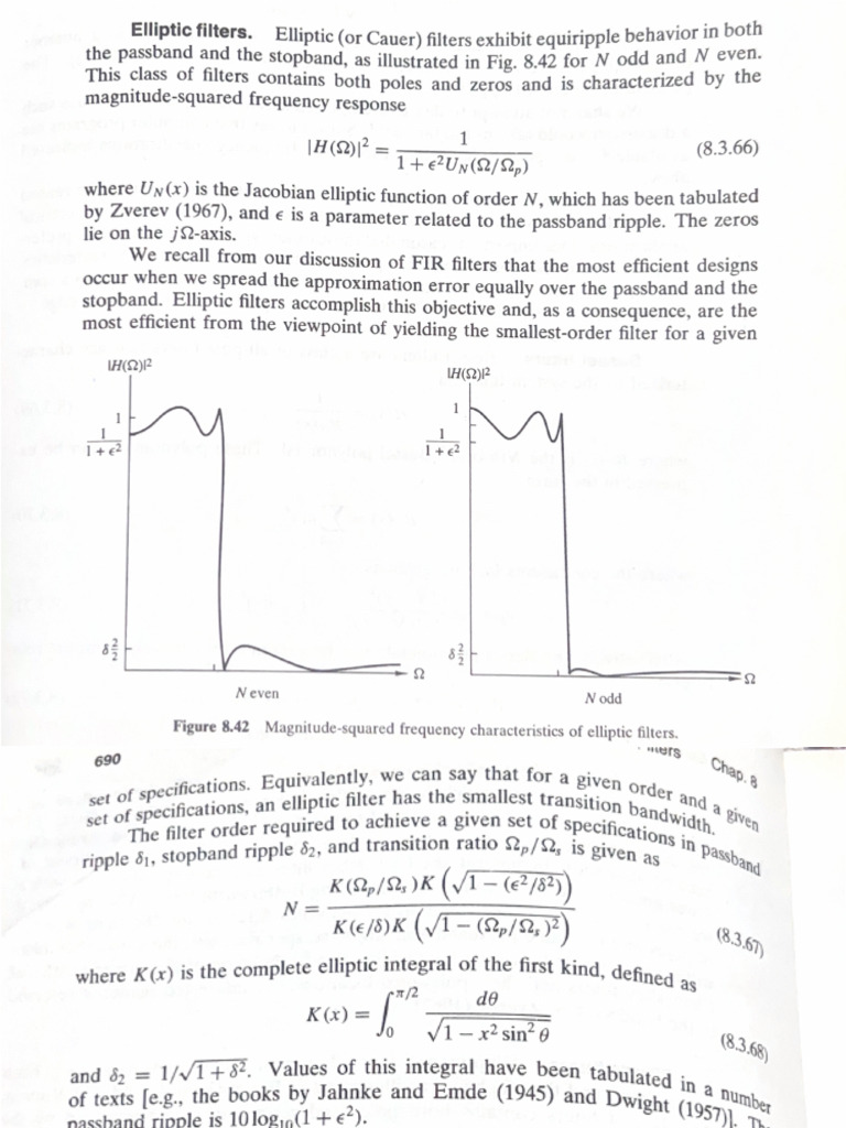 Bessal and Elliptic Filters | PDF
