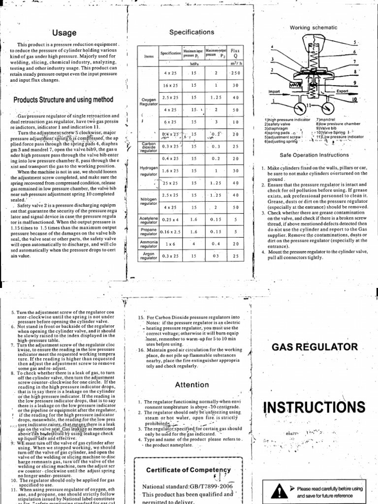 Argon Regulator | PDF