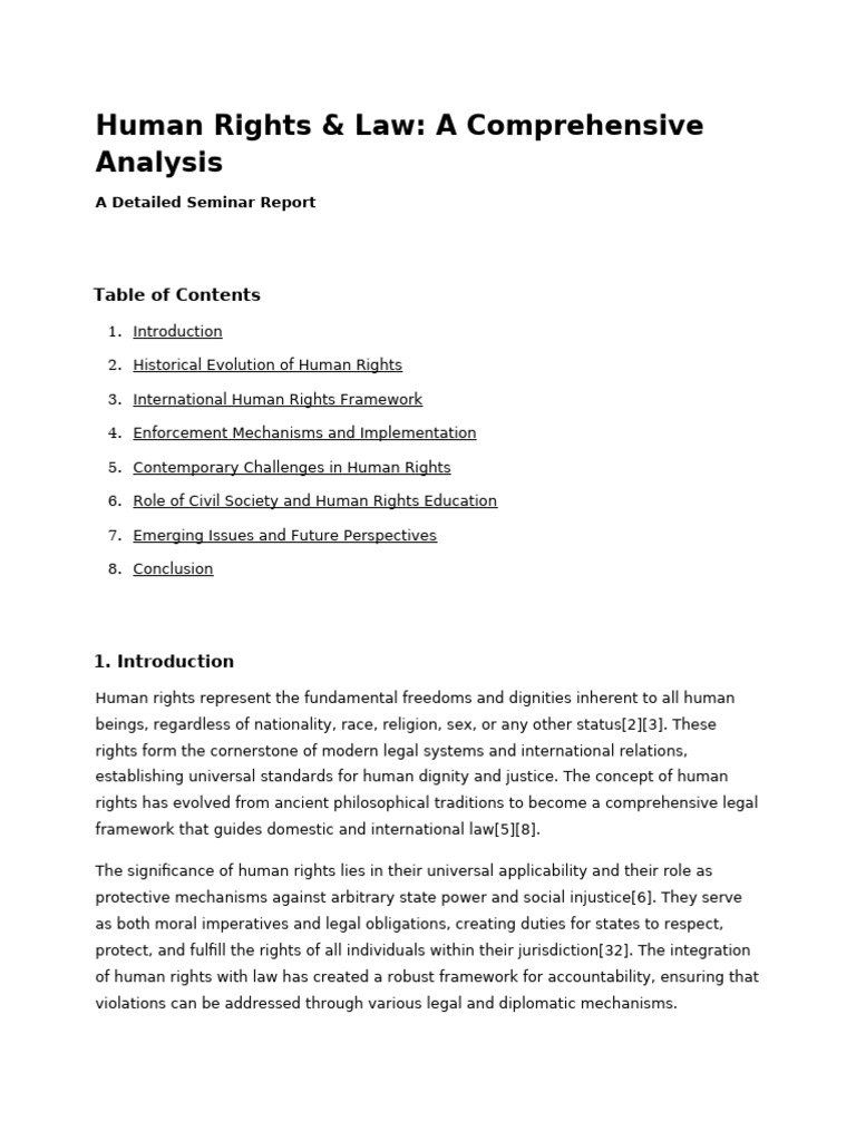 Human Rights Law: Comprehensive Analysis | PDF | Human Rights | Justice