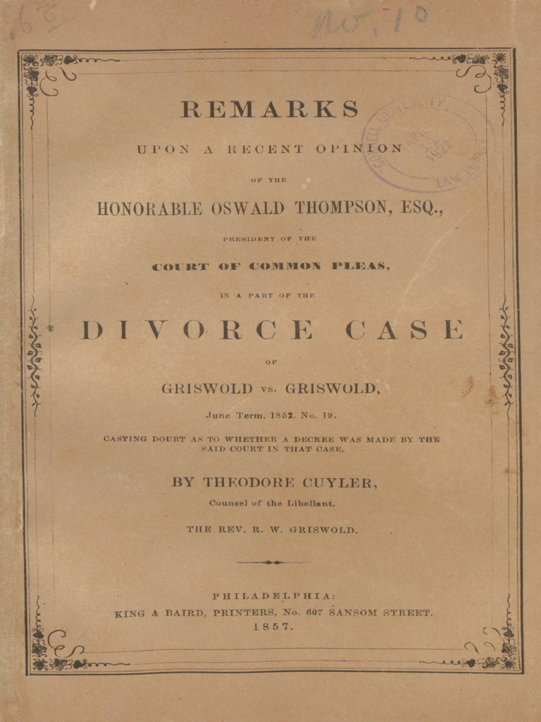 Divort 1852 | PDF