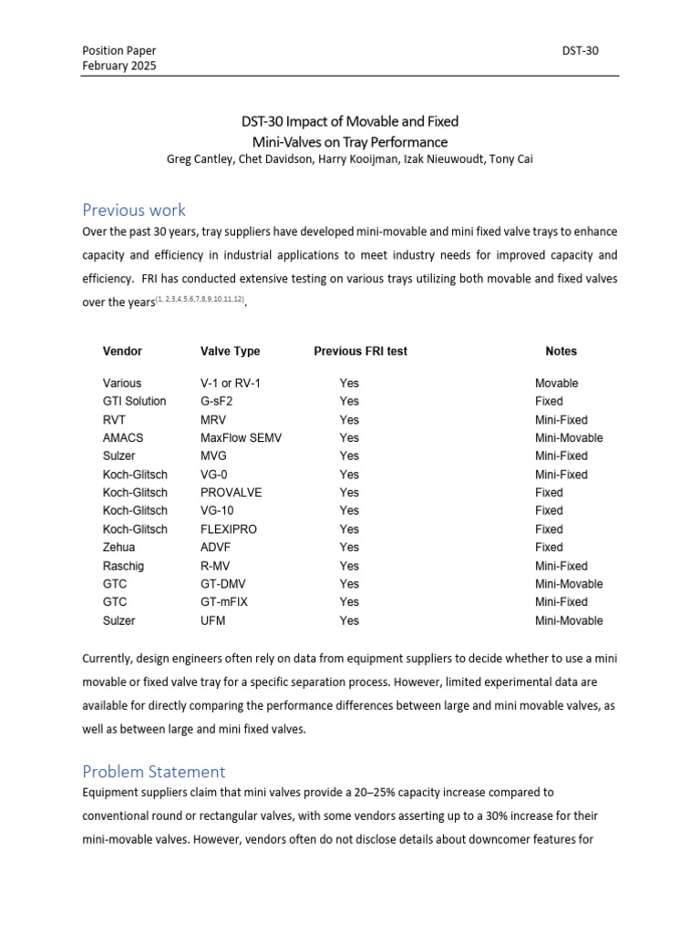 DST-30 Position Paper Feb 13 2025 | PDF
