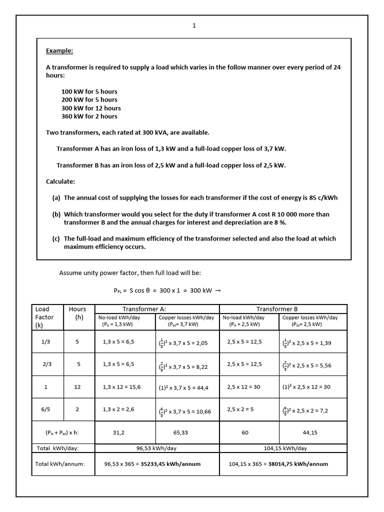 Transformer Loads | PDF | Transformer | Electromagnetism