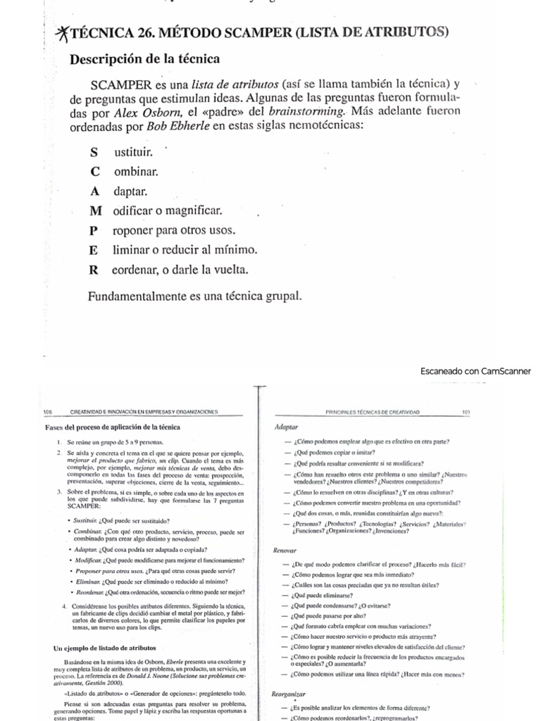 Técnica Scamper | PDF