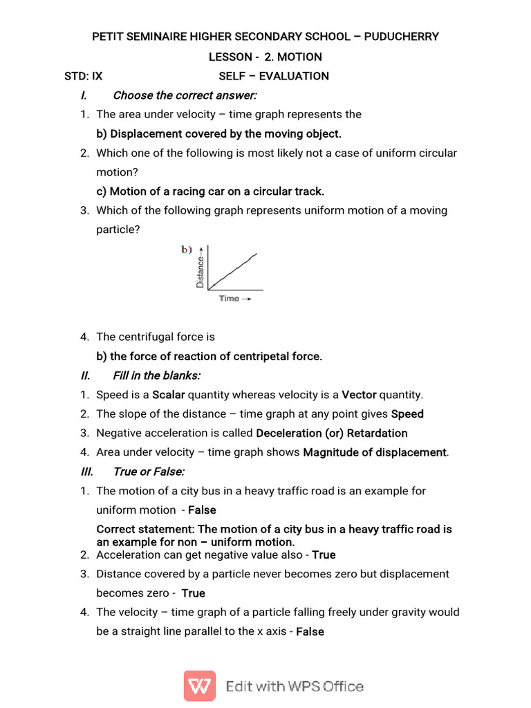9th Science Lesson 2 New-1 | PDF | Acceleration | Velocity