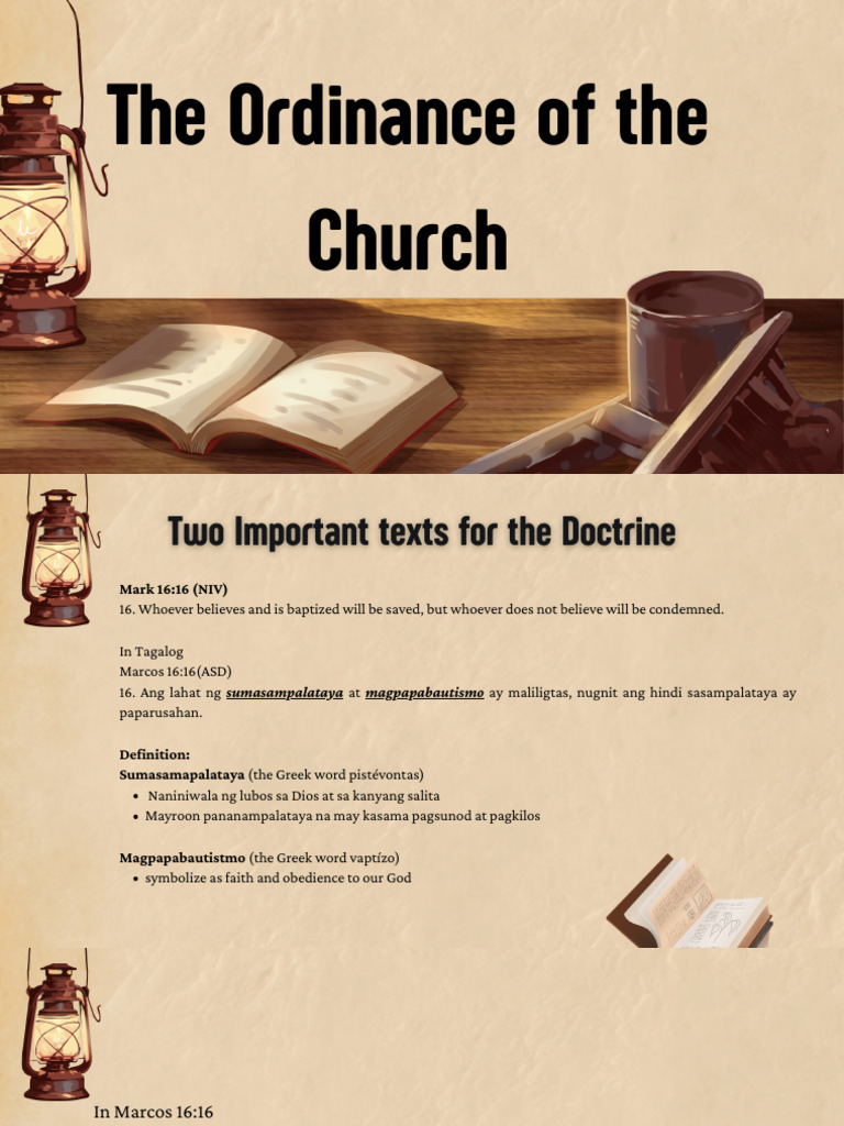 Importance of Church Ordinances | PDF