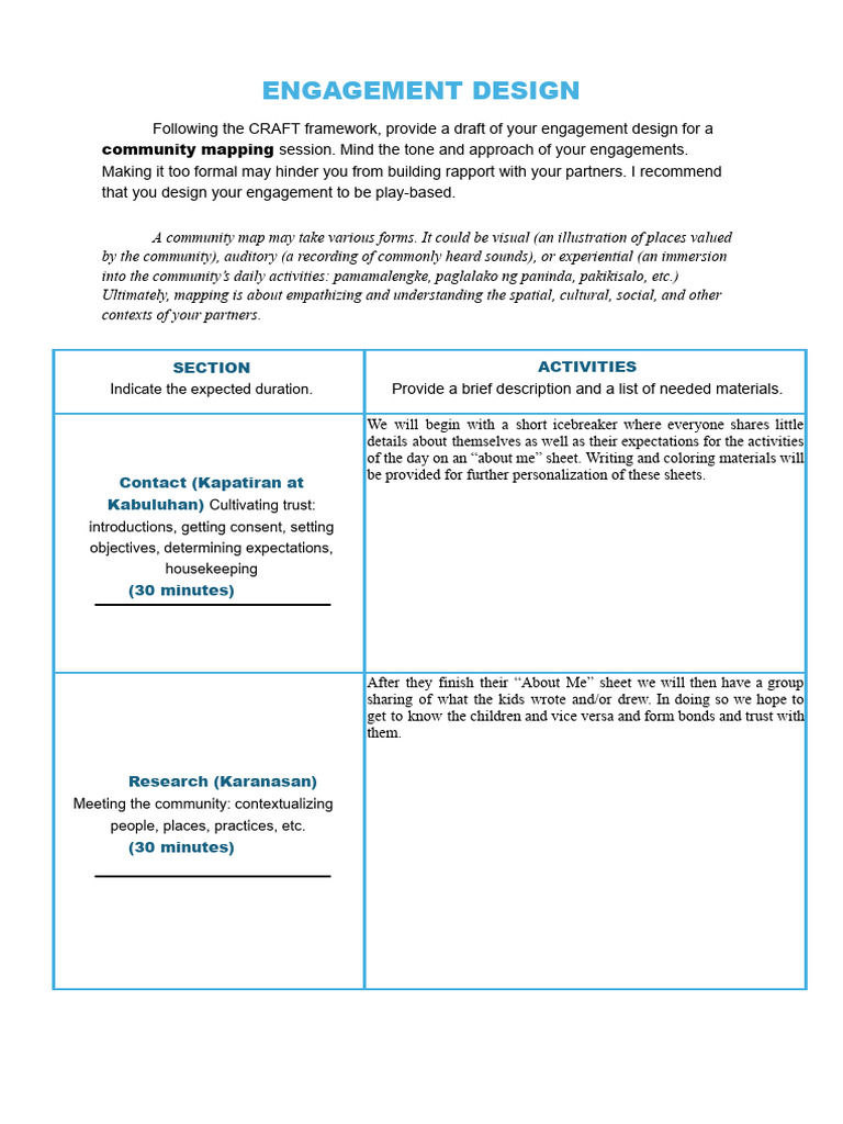 Engagement Design Worksheet - GRP2 - Aller, Babao, Canet, Mactal, Reyes ...