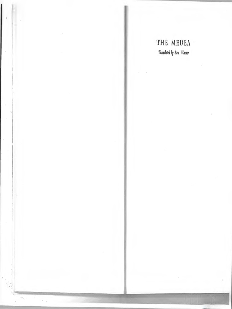 Euripides, Medea (trans. Rex Warner) | PDF | Jason