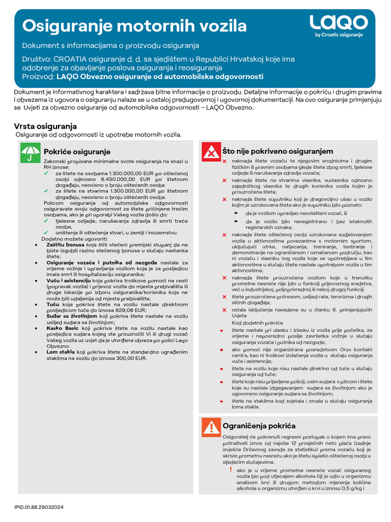 Informacije o Proizvodu Obvezno - Zeleni AO PL-01800154843000 | PDF