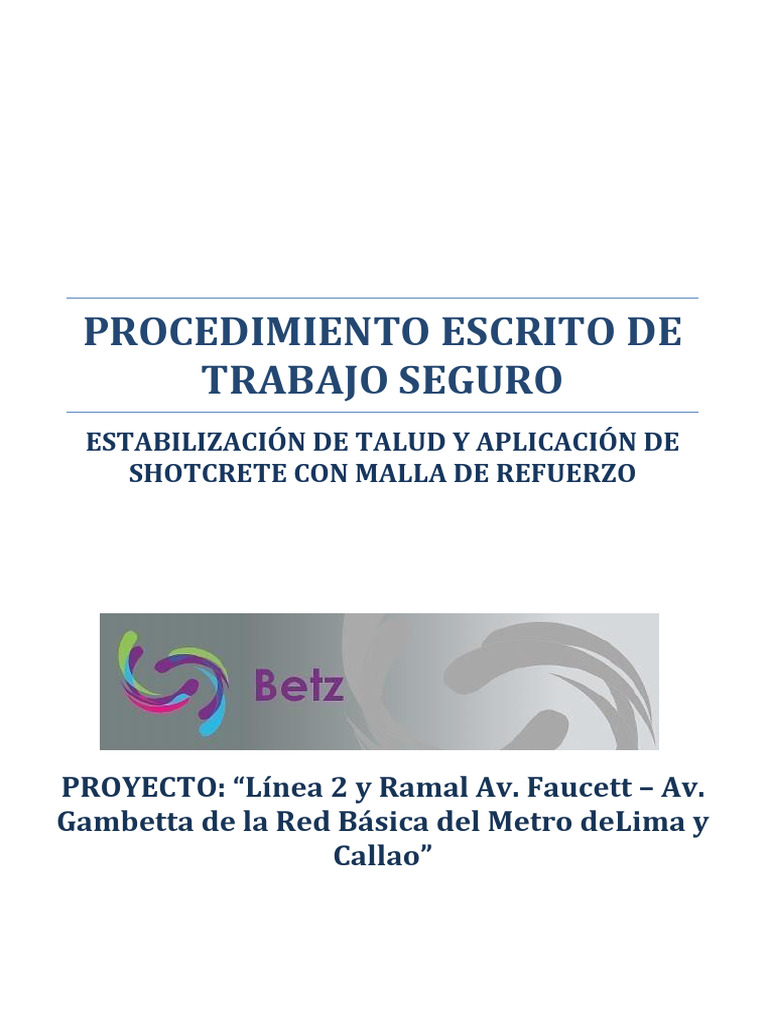 Estabilización de Talud y Shotcrete Seguro | PDF | Escalera