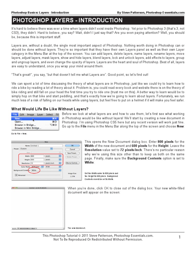 Photoshop Layers - Introduction | PDF | Adobe Photoshop | Software