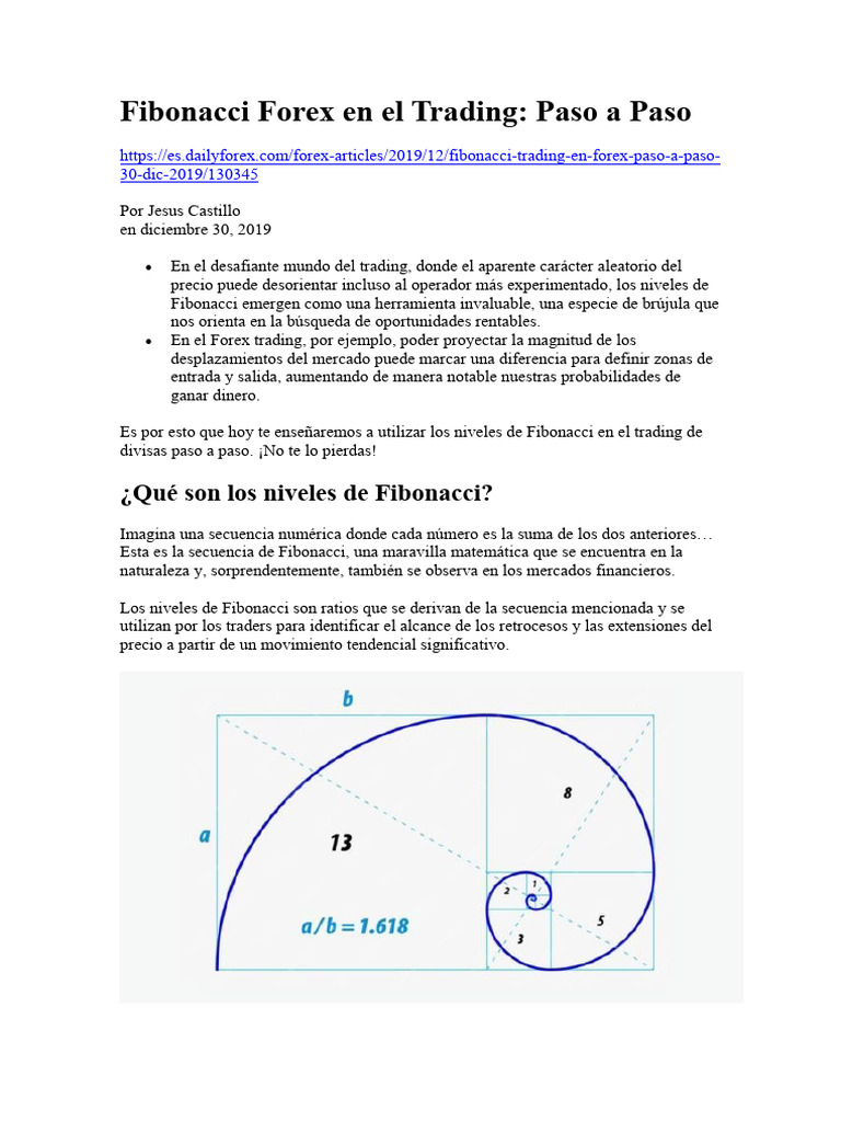 Niveles de Fibonacci en Forex Trading | PDF | Análisis técnico | Secuencia