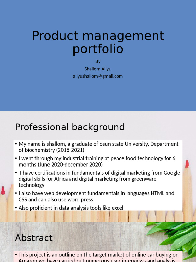 Product Management Portfolio by Shallom Aliyu-WPS Office | PDF | Brand ...
