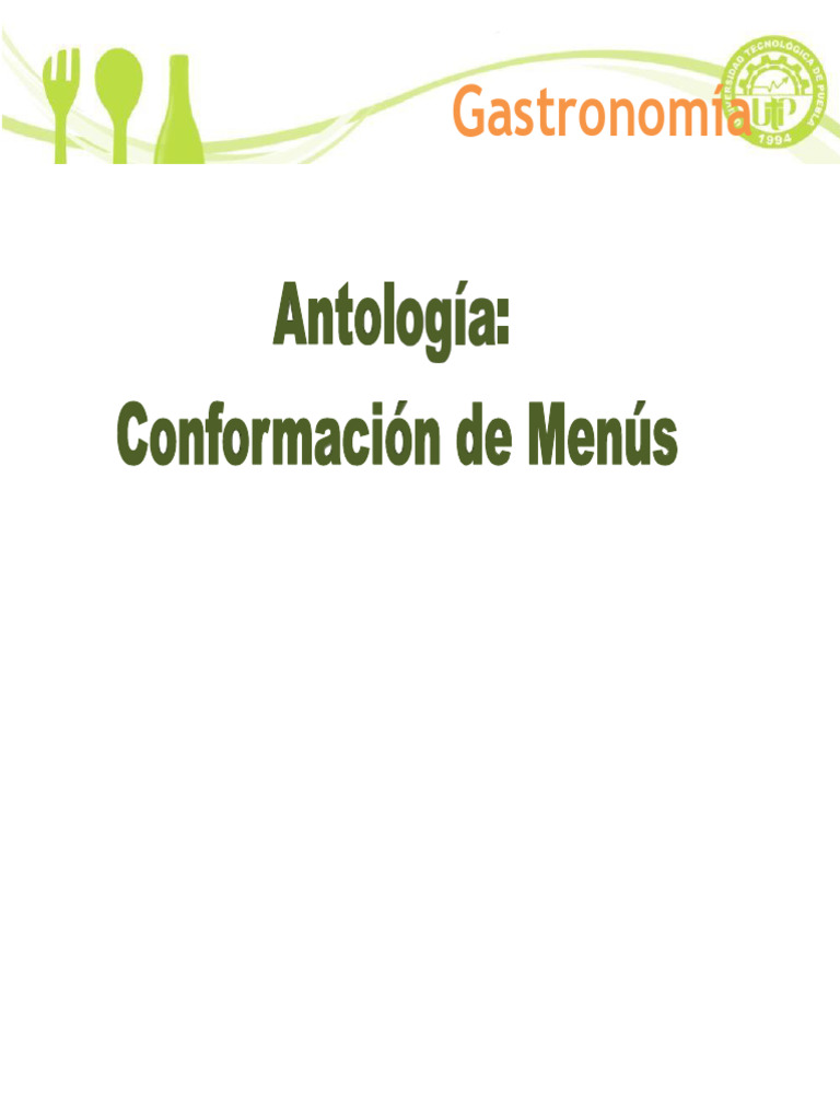 Planeación y Diseño de Menús Gastronómicos | PDF | Postres | Alimentos