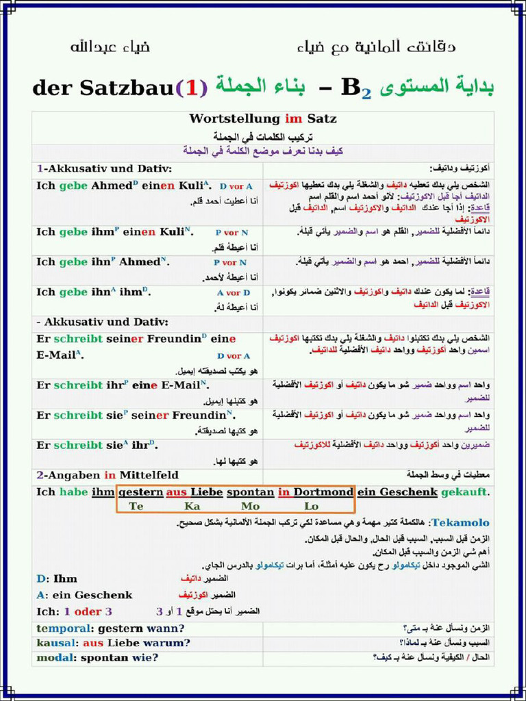 Satzbau | PDF