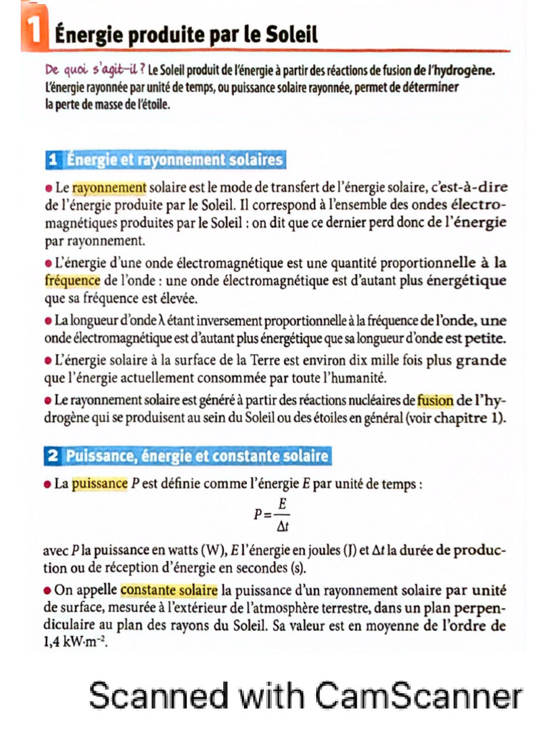 Chapitre 4 Le Soleil Notre Source Denergie Fpid1gfiqab W8tjec2qlj | PDF