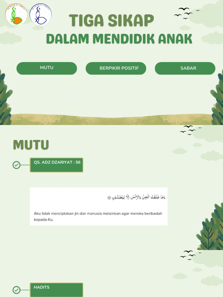 Tiga Sikap Dalam Mendidik Anak | PDF